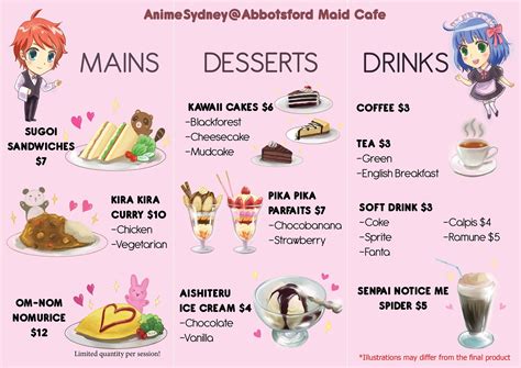 Examples Of Maid Sama Cafe Anuncios De Comida Carritos De Café