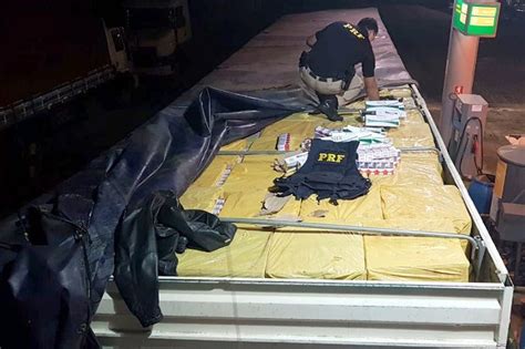 Prf Apreende Carga De 450 Mil Maços De Cigarros Contrabandeados Na Br