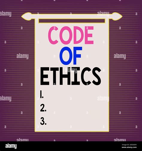 Writing Note Showing Code Of Ethics Business Concept For Basic Guide