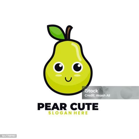 Cute Pear Vector Template Symbol Design Stock Illustration Download