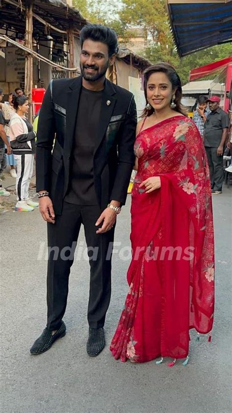 Nushrratt Bharuccha Sai Srinivas Bellamkonda Snapped Promoting Their