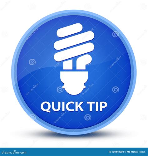 Quick Tip Bulb Icon Isolated On Special Blue Round Button Abstract