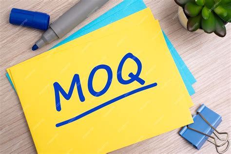 Premium Photo Moq Minimum Order Quantity Acronym Text Concept With