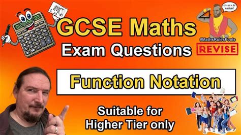 Function Notation Gcse Maths Exam Questions Higher Tier Only Gcse Math Maths Exam Math