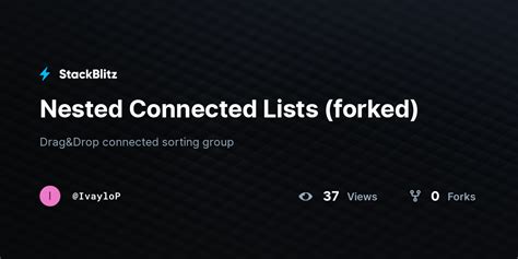 Nested Connected Lists Forked StackBlitz