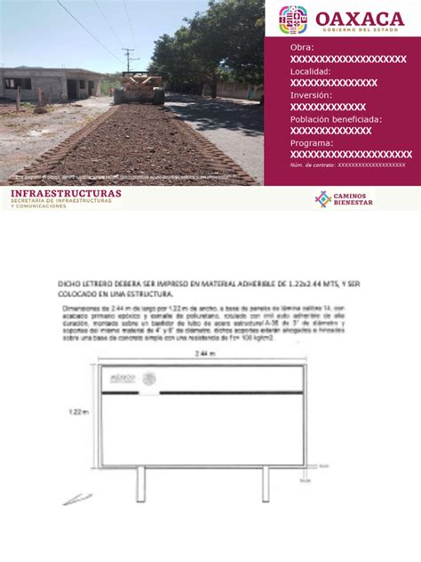 Especificaciones Y Formato De Letrero Pdf