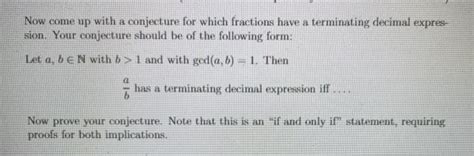 Solved Look At Some Decimal Expressions Of Fractions Such As
