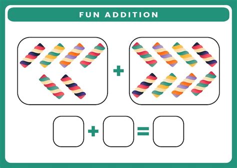 Premium Vector Fun Addition Worksheets Kindergarten Worksheets Library