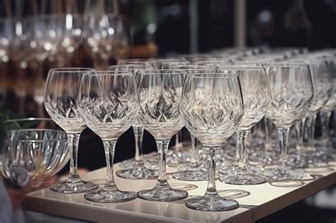 Premium Ai Image Empty Wine Glasses On Table In Restaurant