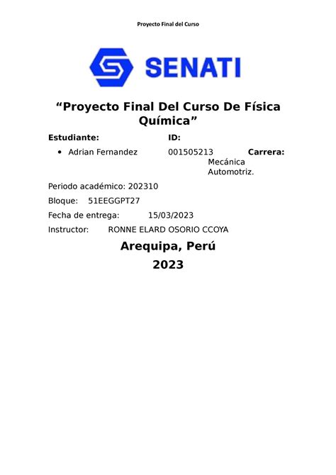 proyecto final del curso de física químic proyecto final del curso