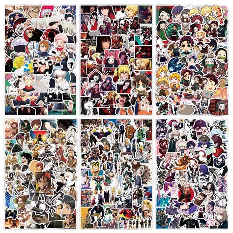 Pcs Mixed Anime Stickers Anime Cartoon Stickers For Laptop Notebook Computer Water Bottle