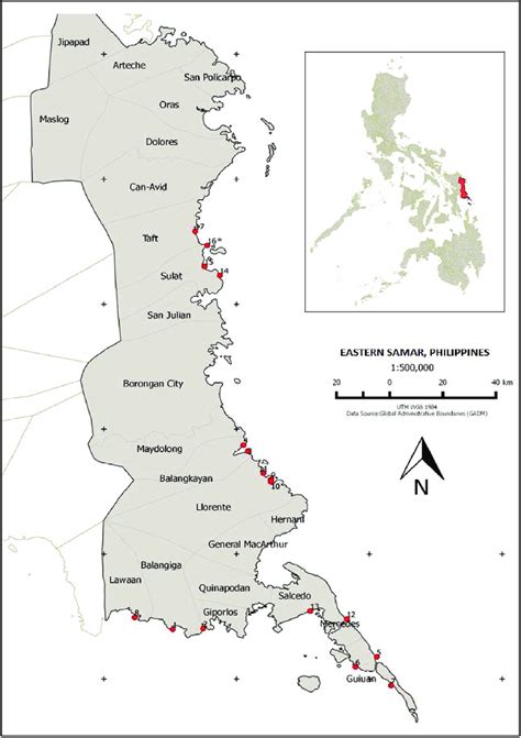 Sampling Sites For Sargassum In Eastern Samar Philippines Download Scientific Diagram