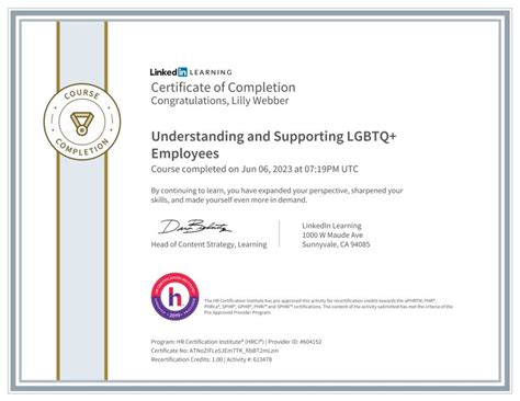 Lilly Webber On Linkedin Certificate Of Completion