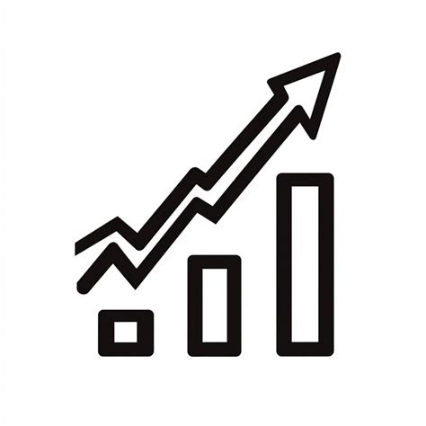 a graph with a graph pointing up and the word graph above it premium