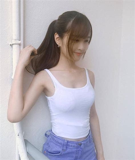 Asian White Tanktop By Ponytail Only On Deviantart