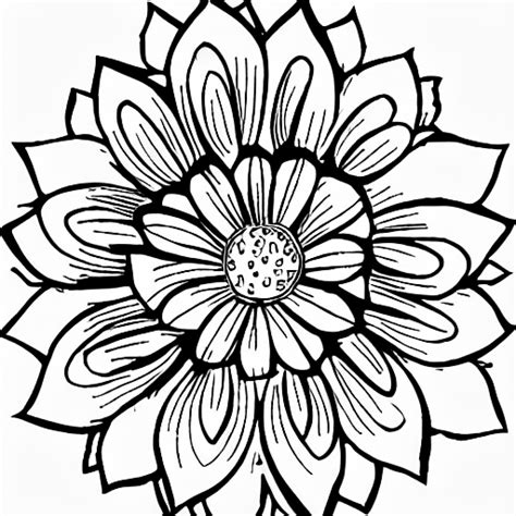 A Cute Flower Coloring Page Color Anything