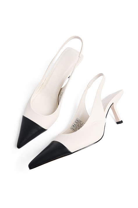 Contrast Toe Pumps Offwhite Na Kd