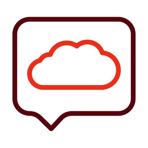 Cloud Message Generic Color Outline Icon