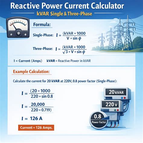 Calculadora De Corriente Por Pot Reactiva Kvar Mono Trif
