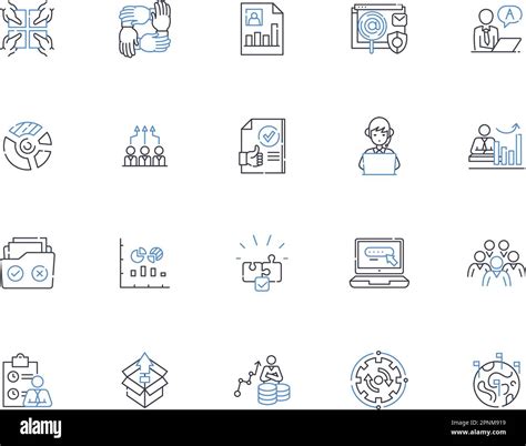Digital Marketing Line Icons Collection Seo Ppc Analytics Content