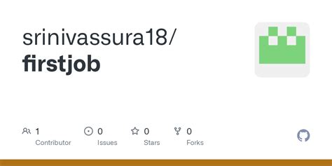 Github Srinivassura Firstjob