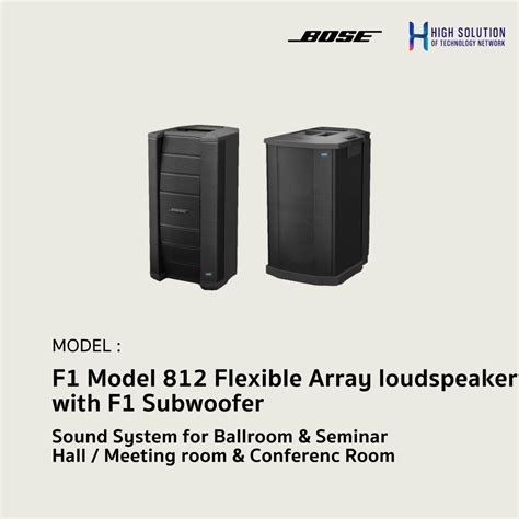 Bose F1 Model 812 Flexible Array Loudspeaker With F1 Subwoofe Sound System For Ballroom