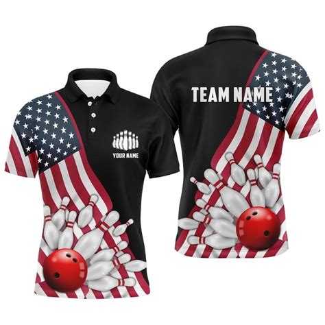 Mens Bowling Team Shirt Flame Bowling Polo Shirt Custom Funny Bowling