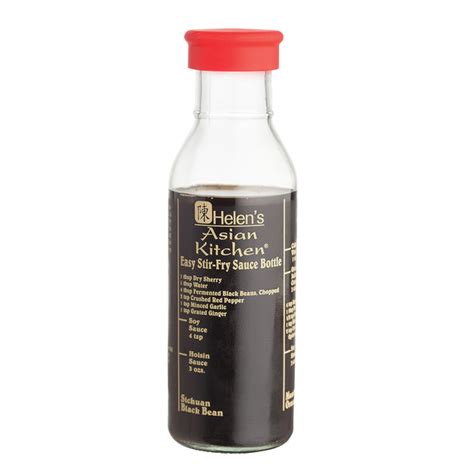 Hic Helen Chens Asian Kitchen Glass Stir Fry Sauce Bottle 13 Ounce