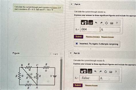 calculate the current through each resistor in figure 1 if each