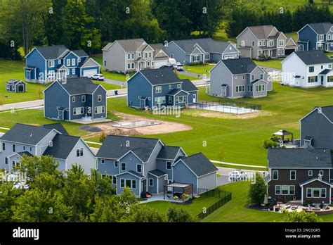 Housing Market In The Usa Residential Homes In Suburban Sprawl