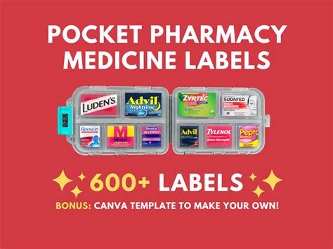 Medication Syringe Label Template