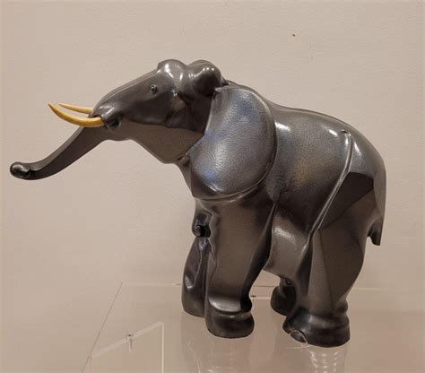 Art Deco French Elephant Sculpture Babbitt Material For Sale At 1stdibs