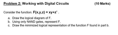 Solved Problem Working With Digital Circuits Marks Chegg