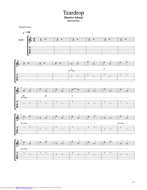 Teardrop Guitar Pro Tab By Massive Attack