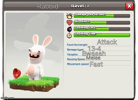 Rabbid Aka Fanmade Coc Troop Imgflip