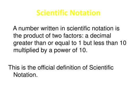 PPT Scientific Notation PowerPoint Presentation Free Download ID 3125135