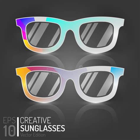 Digital Vintage Glasses Design Vector Elements Creative Isolated