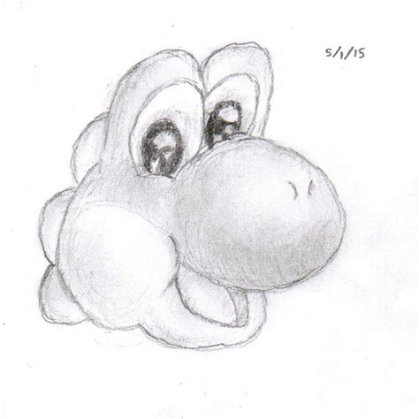 Yoshi Head Drawing Shaded By Dashyoshi On Deviantart