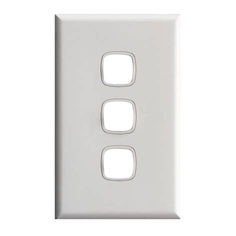 Hpm Excel 3 Gang White Coverplate Bunnings Australia