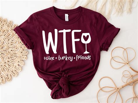 Wtf Wine Turkey Friends Svg Thanksgiving Svg Friendsgiving Png Wine