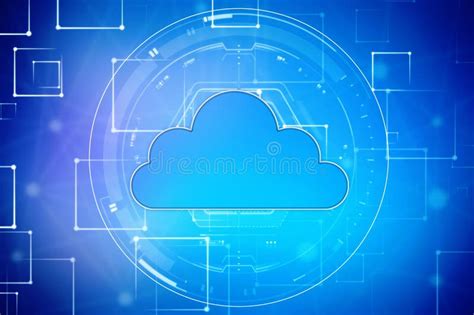 2d Illustration Of Cloud Computing Digital Cloud Computing Concept