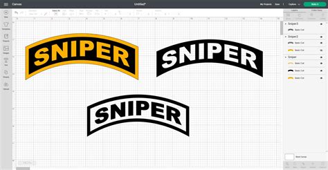 Army Sniper Tab Svg Vector Cutfile Etsy Hong Kong
