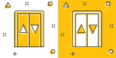 comicstyle elevator icon on white background with splash effect vector