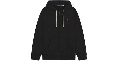 Polo Ralph Lauren Full Zip Hoodie In Black For Men Lyst