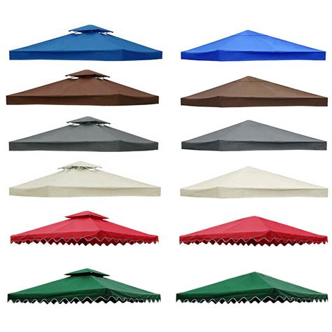 Sayfut 10 Gazebo Canopy Replacement 2 Tier Canopy Top Garden Yard