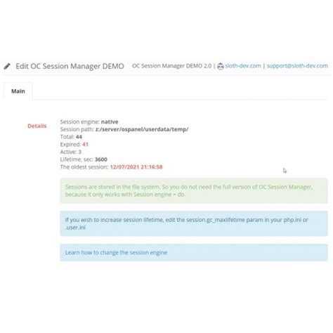Opencart Opencart Session Manager Demo