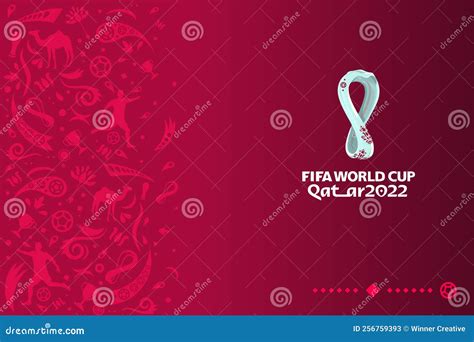 WORLD CUP 2022 Vector Illustration Football World Cup Background For