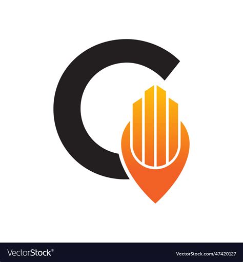 Letter C Logo Template Colorful Royalty Free Vector Image
