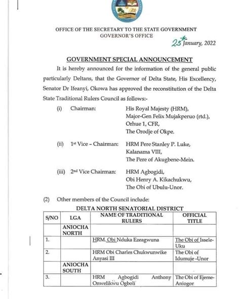 Breaking Okowa Appoints Orodje Okpe As Chairman Of Delta State