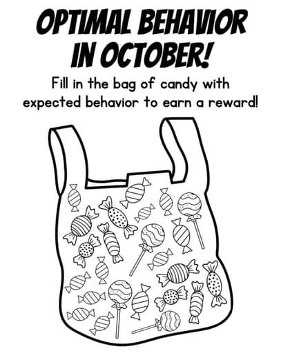 October Classroom Management Behavior Chart Positive Reinforcement Sel Halloween